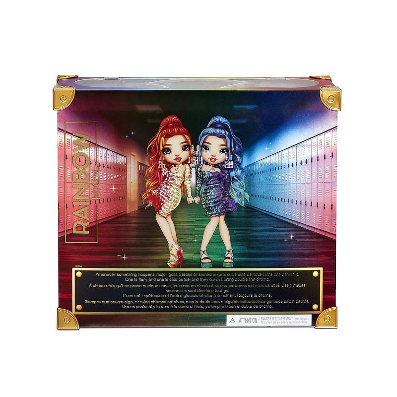 Set papusi Rainbow High gemenele Laurel si Holly De'Vious si accesorii ...