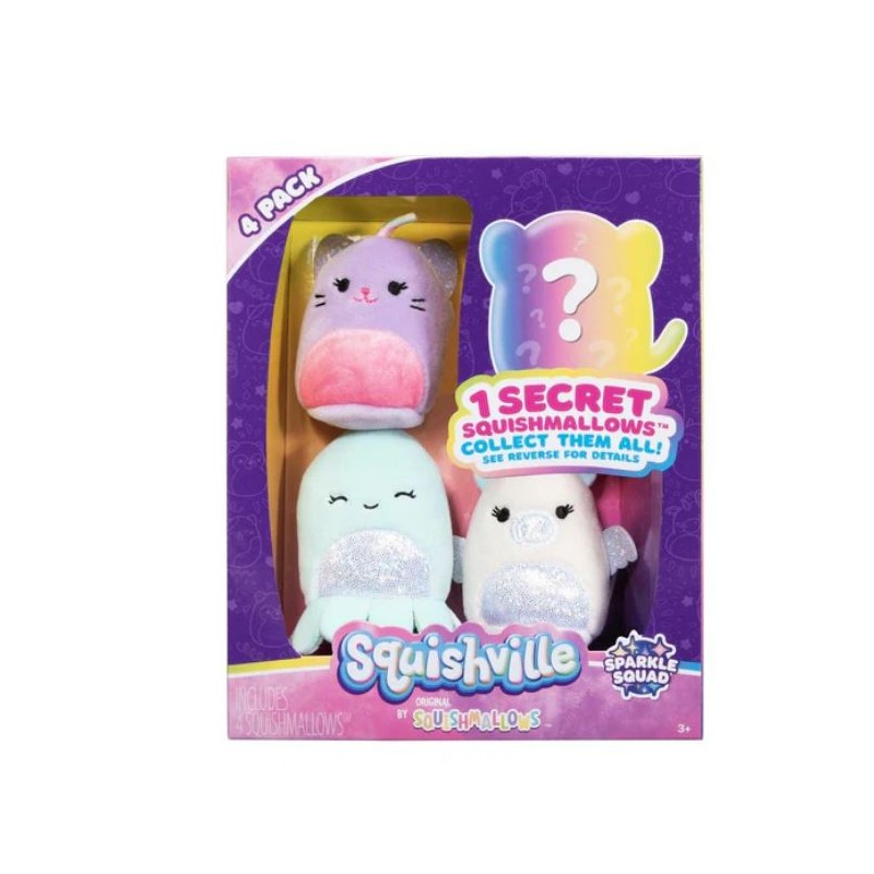 Squishmallows Axolotl Lot De 4 Mini Squishmallows Ferme - 5cm - Dagnus ...